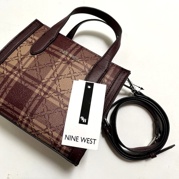 Nine West | Bags | Nwt Nine West Plaid Mini Tote Bag Crossbody Purse W ...